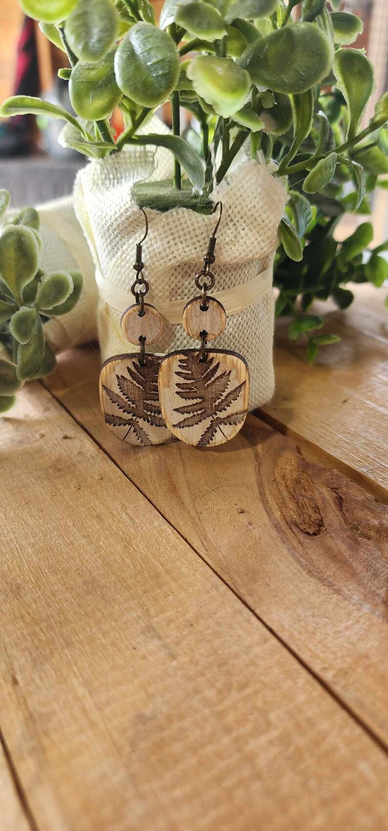 Engraved Fern Earring Files - Laser Earring File - PDF - SVG - DXF ...