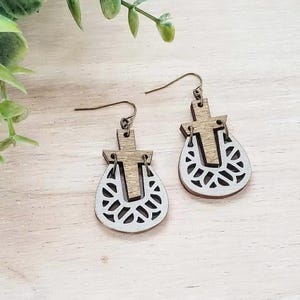 4 Cut Out Cross Earring Files - Religious Earring File - Digital Laser ...