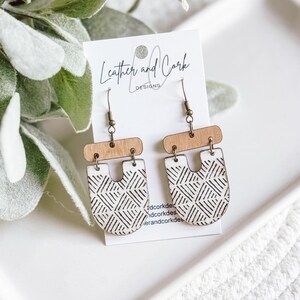 3 Upside Down Arch Laser File and Connector - Pattern Engrave - Boho Earring - Laser Earring ...