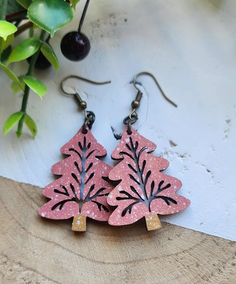 3 Christmas Tree Earring Laser Cut File – Holiday Jewelry (digital File ...