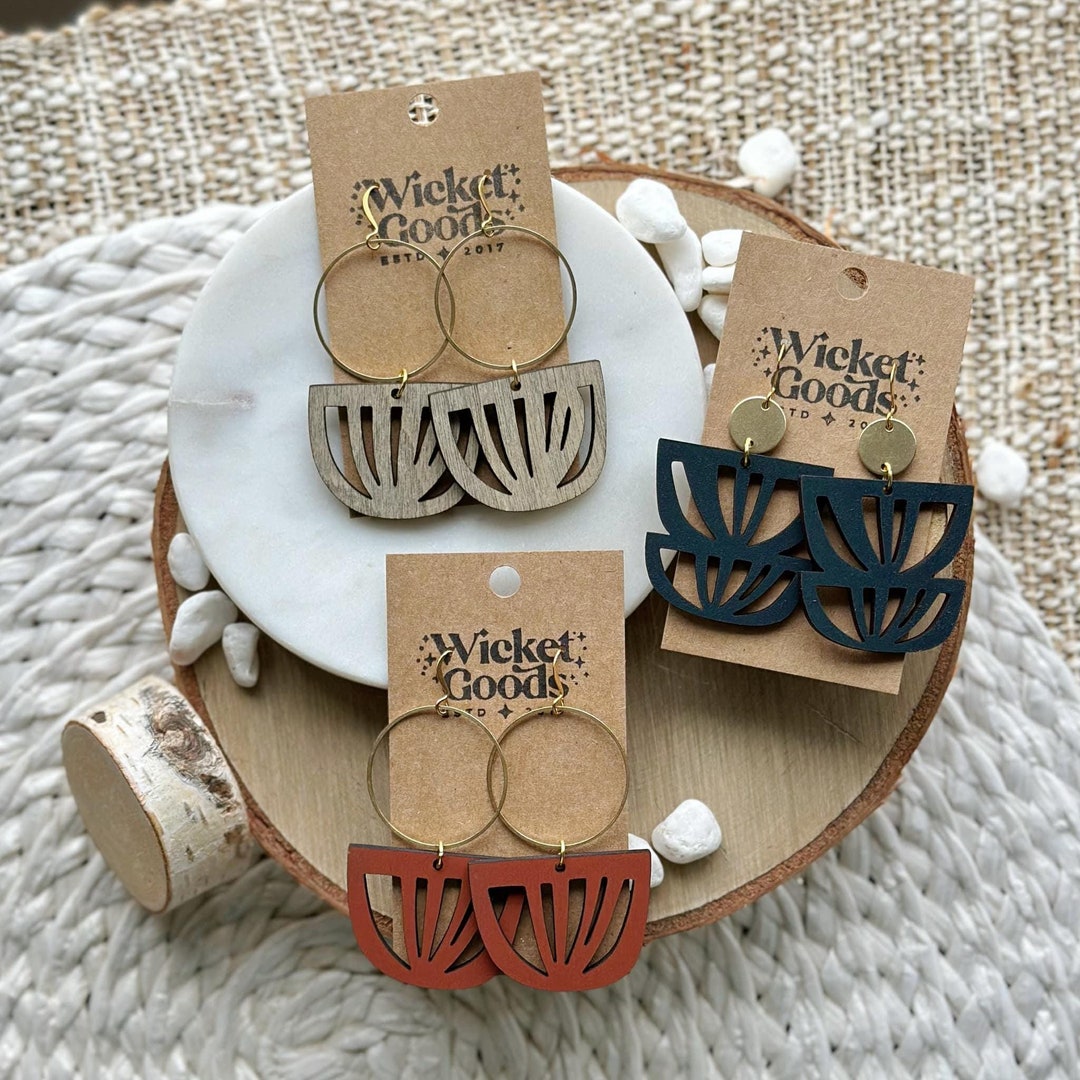 3 Mid Century Modern Laser Earring Files - Simple Fast Cut Laser ...