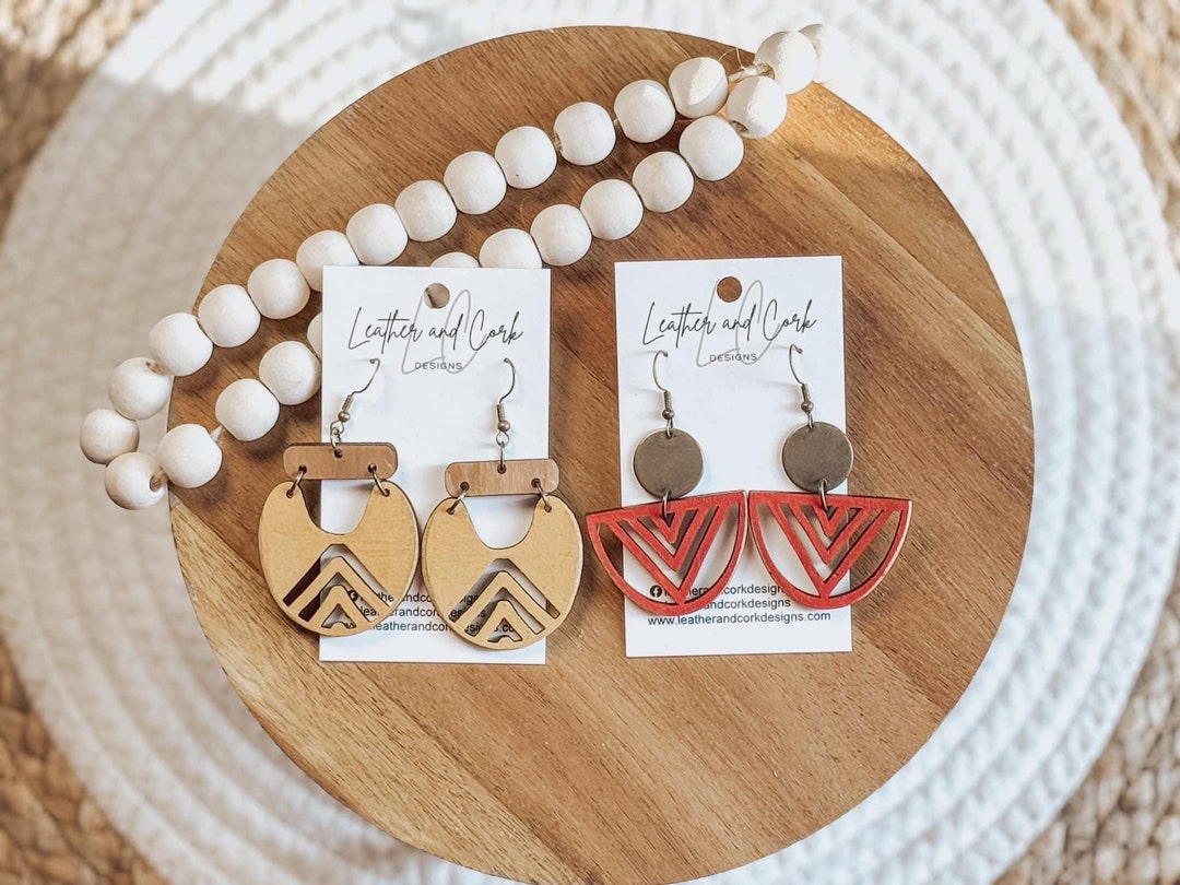 2 Boho Cut Out Earring Files - Boho Fast Earring Files - Laser Earring ...