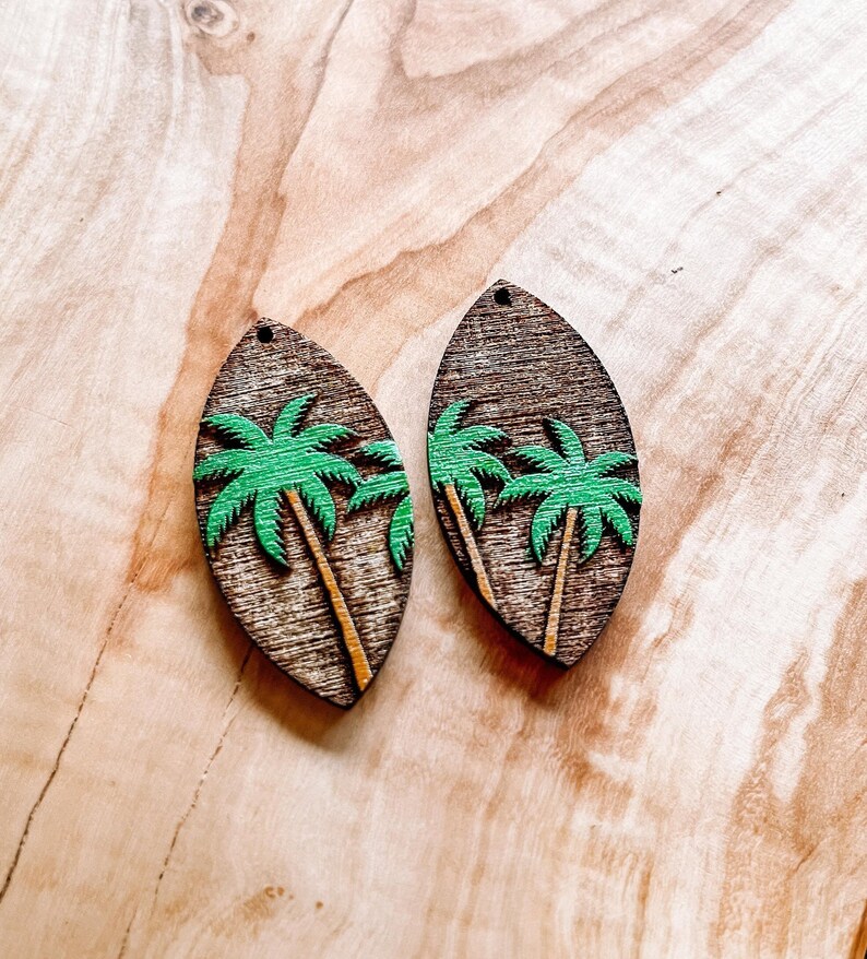 Palm Tree Earring Design Tropical Beach Inspired Earring - Etsy