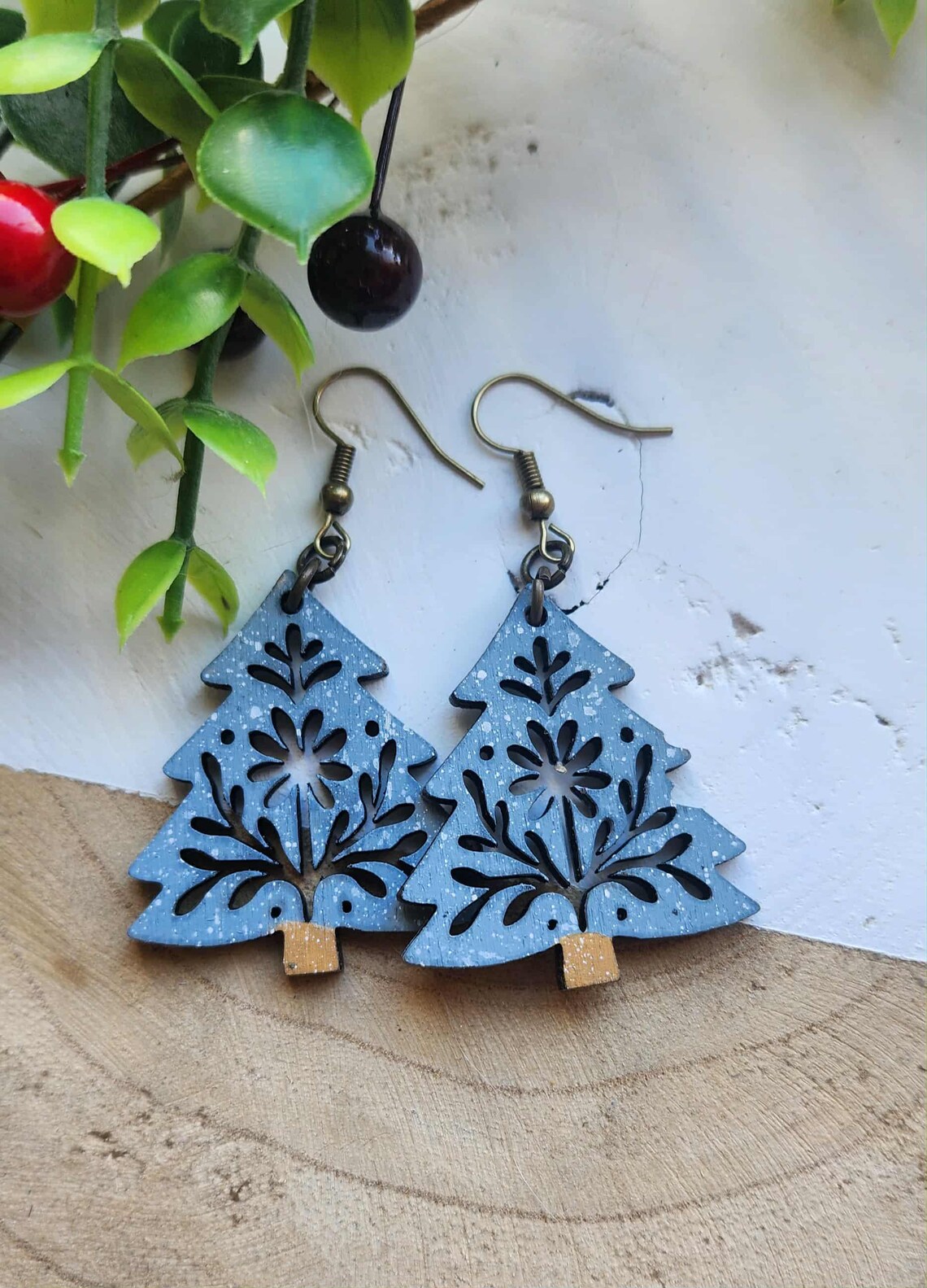 3 Christmas Tree Earring Laser Cut File – Holiday Jewelry (digital File ...