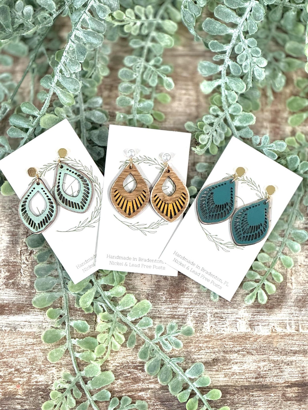 3 Simple Cut Laser Earring Files - Boho Earring - Fast Laser Earring ...