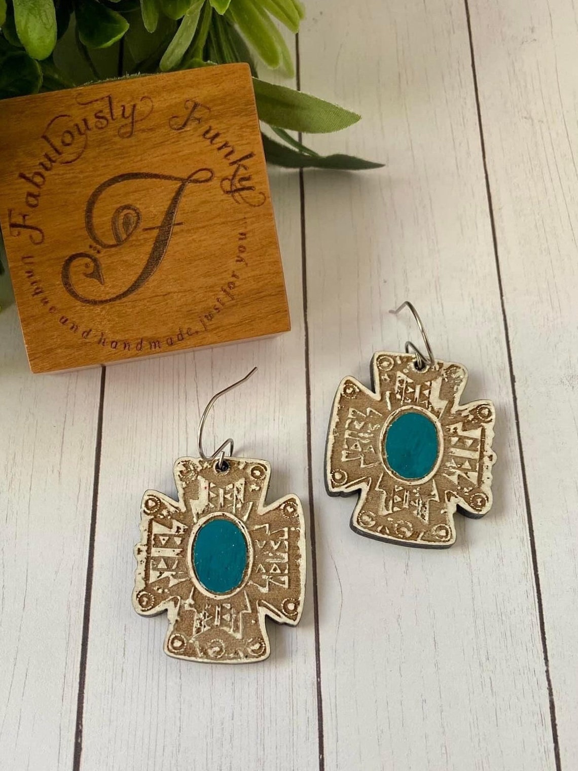 Boho Western Concho Cross Earring File - Cowgirl Western Laser File ...