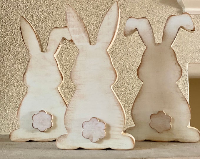 Rustic Bunny Trio | Etsy