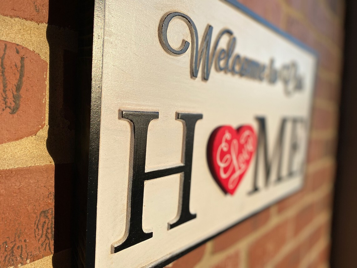 Welcome Sign With Shapes - Etsy