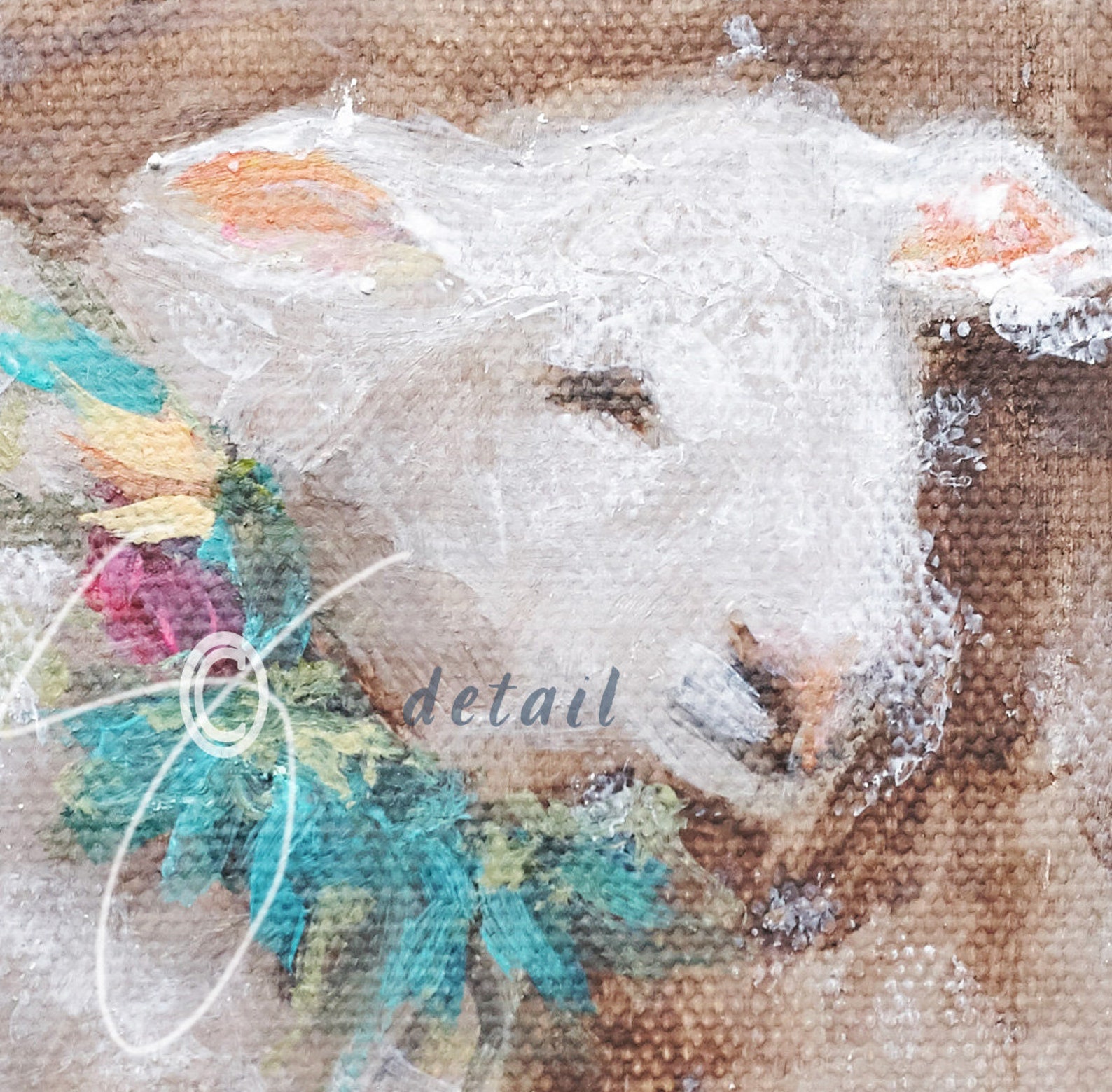 Sheep Decor- Farm Animal Decor, Farm Animal, Sheep Painting, Art ...