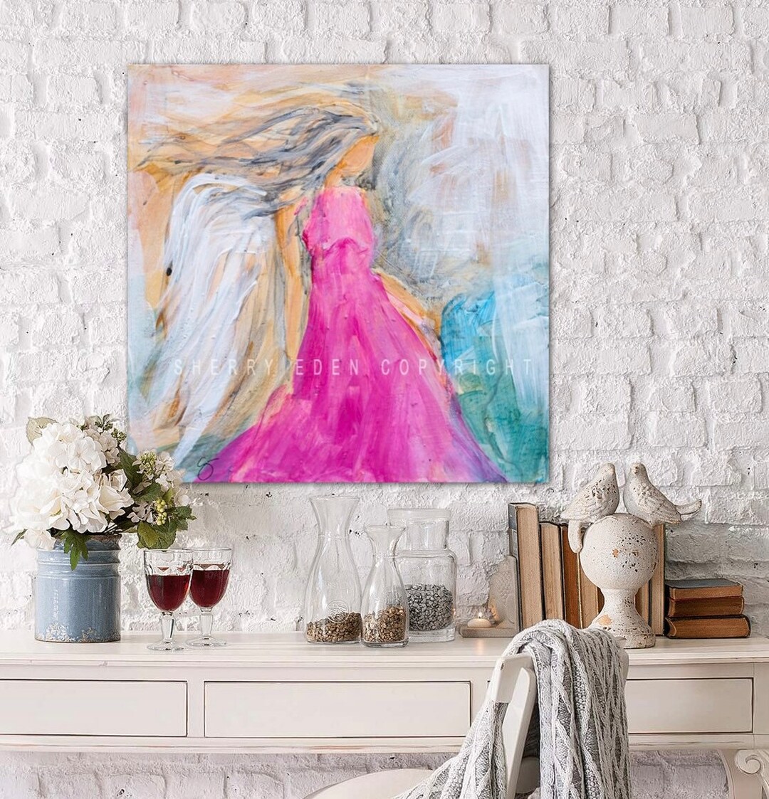 Angel Painting Gift- Angel Painting, Guardian Angel, Angel, Guardian ...