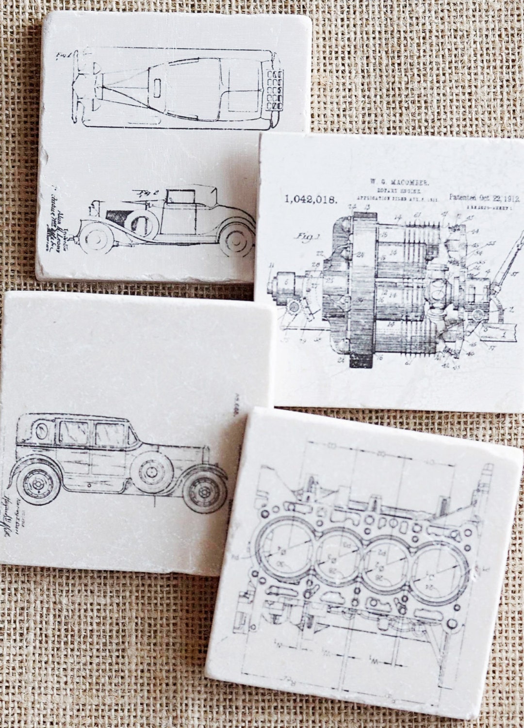 Car Decor- Coaster, Car Gift, Auto Gift, Car Lover Gift, Father Gift ...