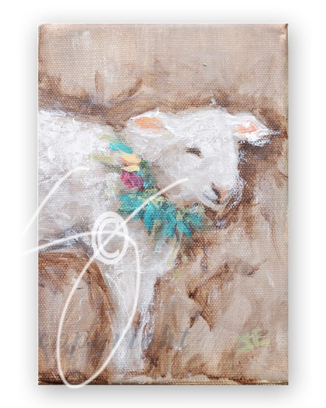 Sheep Decor- Farm Animal Decor, Farm Animal, Sheep Painting, Art ...