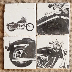 Motorcycle, Coasters- Motorcycle, Home, Decor- Harley, Decor, Hog ...