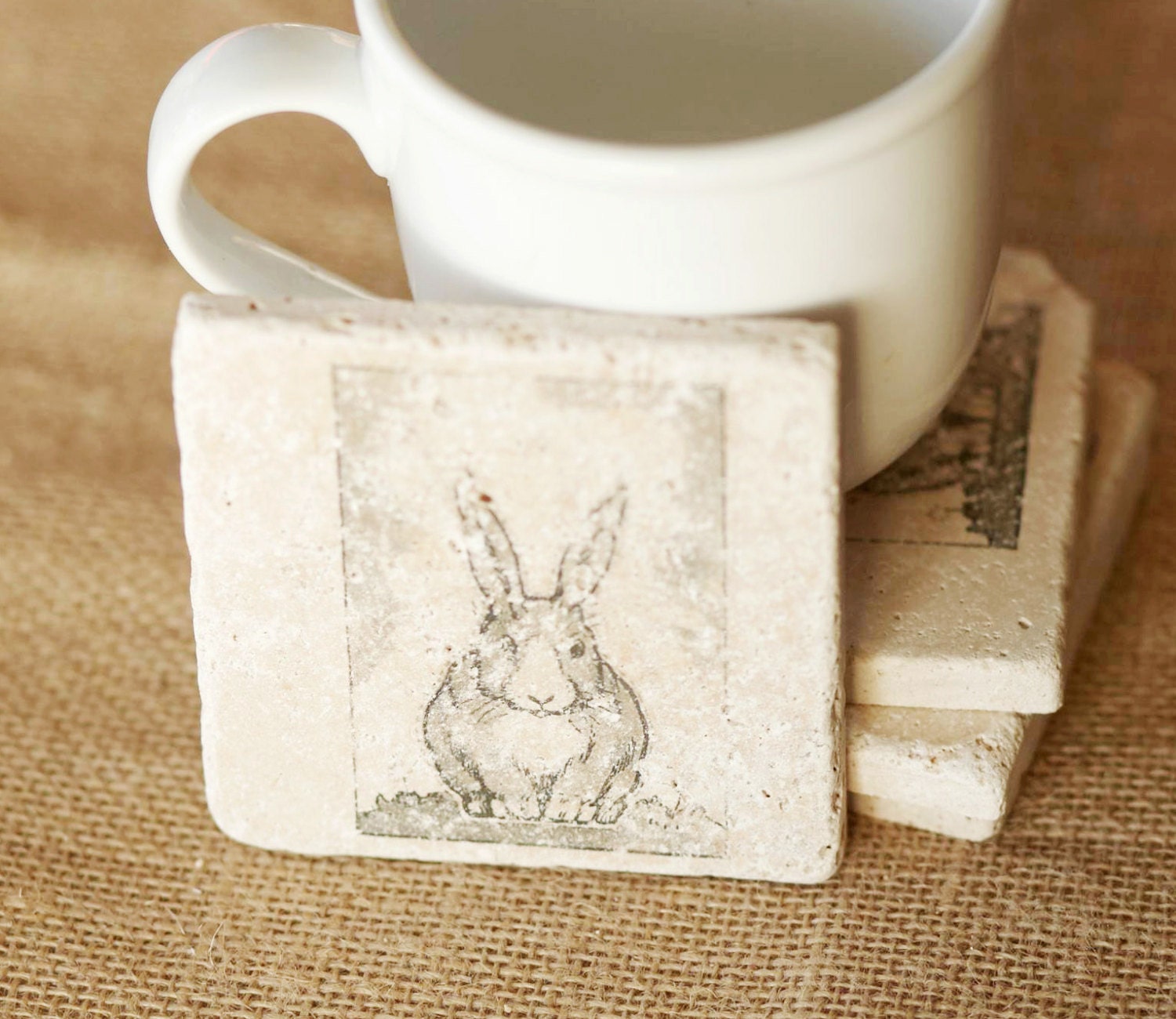 Spring Decor Coasters Rabbit Decor Bunny Decor Easter | Etsy