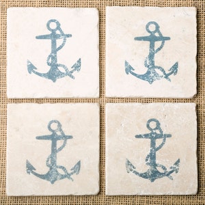 Anchor Nautical Decor, Nautical Tile, Sailor Gift, Marine Decor ...
