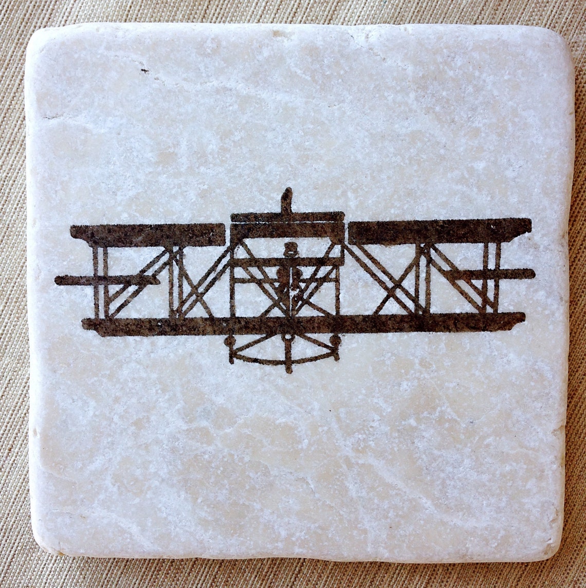 Airplane Decor Coasters Vintage Airplane Pilot Gift - Etsy