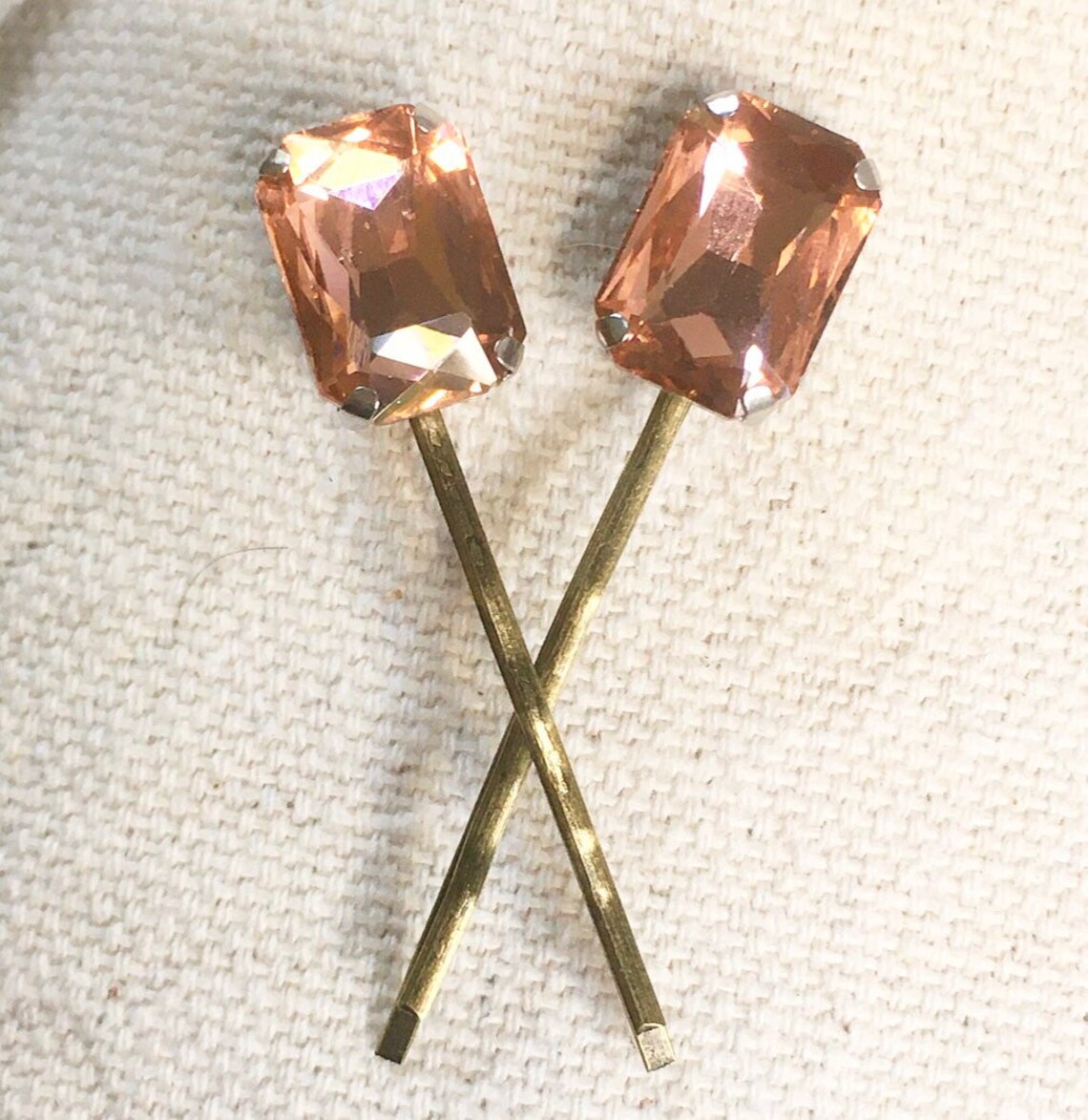 Rhinestone Hair Pin- Fancy, Bobby Pin, Gem, Hair Pin, Red Bobby Pin ...