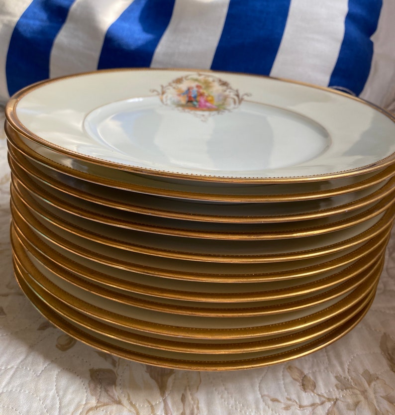 Rosenthal Dinner Plates Gilded Plates Hand Painted Antique - Etsy