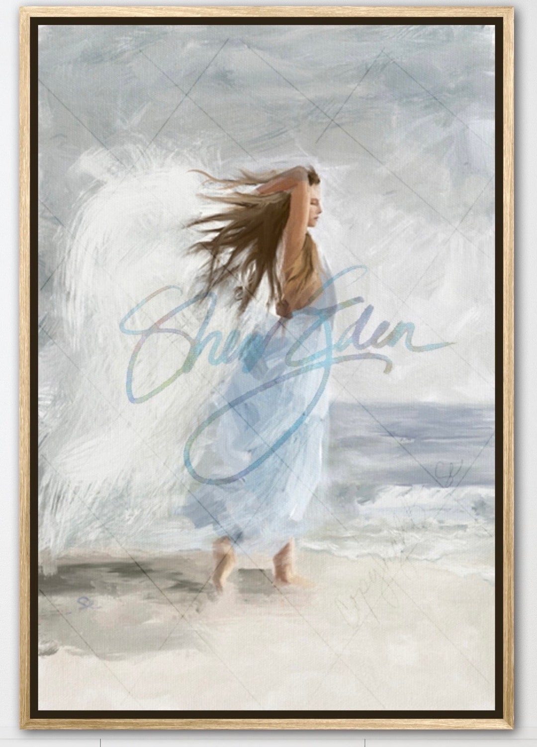 Angel Art- Angel, Angel Painting, Guardian Angel, Guardian Angel Gift ...