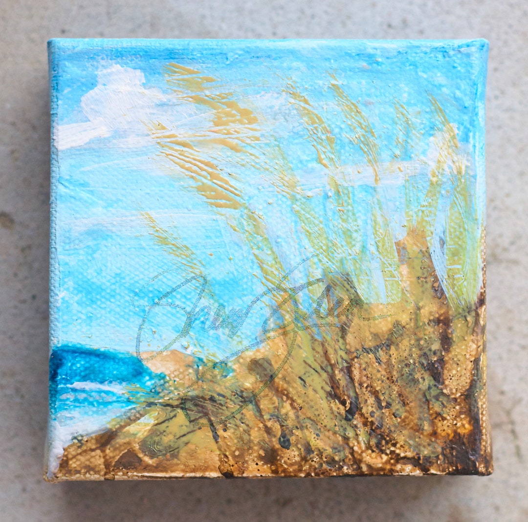 Beach Art- Sand Dunes, Coastal Art, Seaside Art, Painting, Beach ...