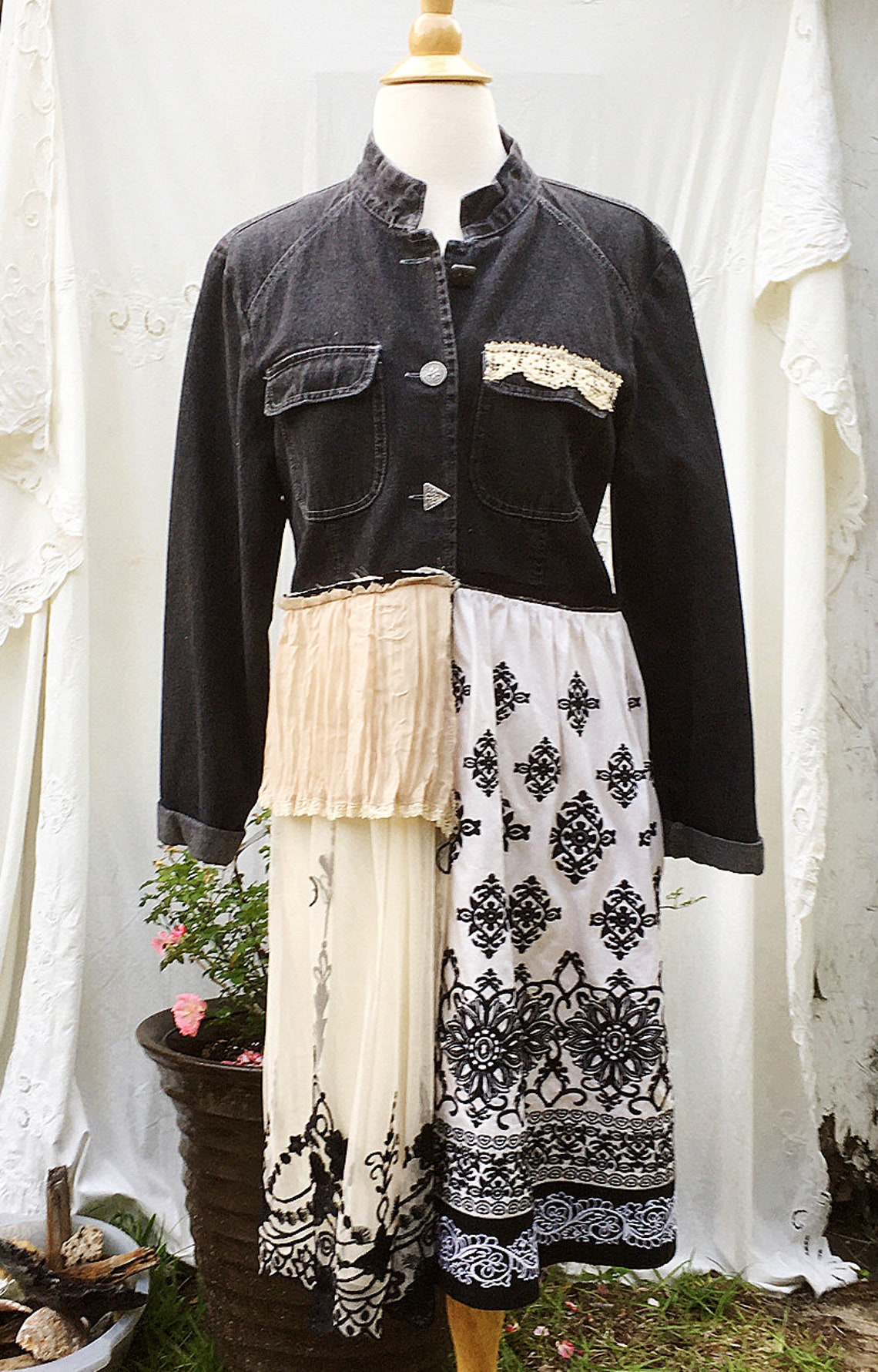 Duster Artsy Clothes Upcycled Duster Upcycled Clothes - Etsy