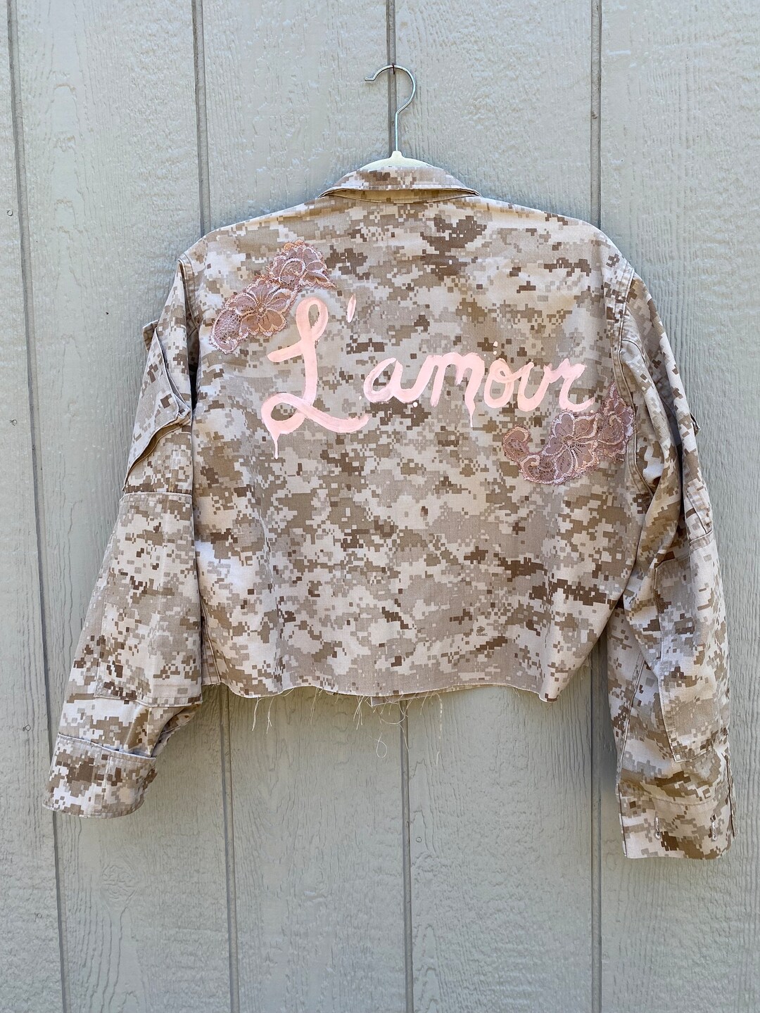 Repurposed Camo Jacket, Upcycled, Army Jacket, Marine Shirt, Marine ...