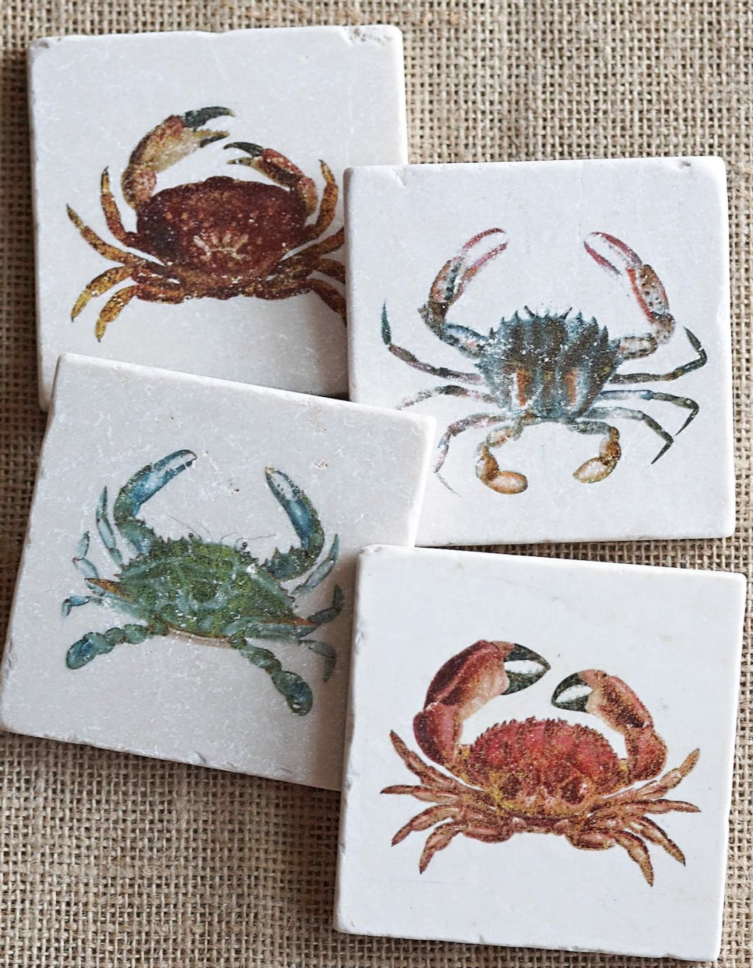 Crab Coasters- Crabs, Beach, House, Decor, Ocean, Sea, Life ...