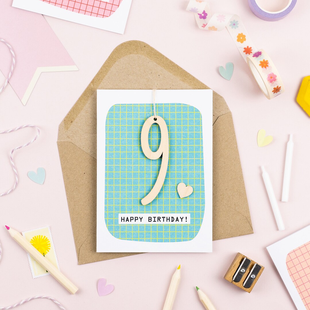 Age 9 Birthday Card - 9th Birthday Card - Etsy