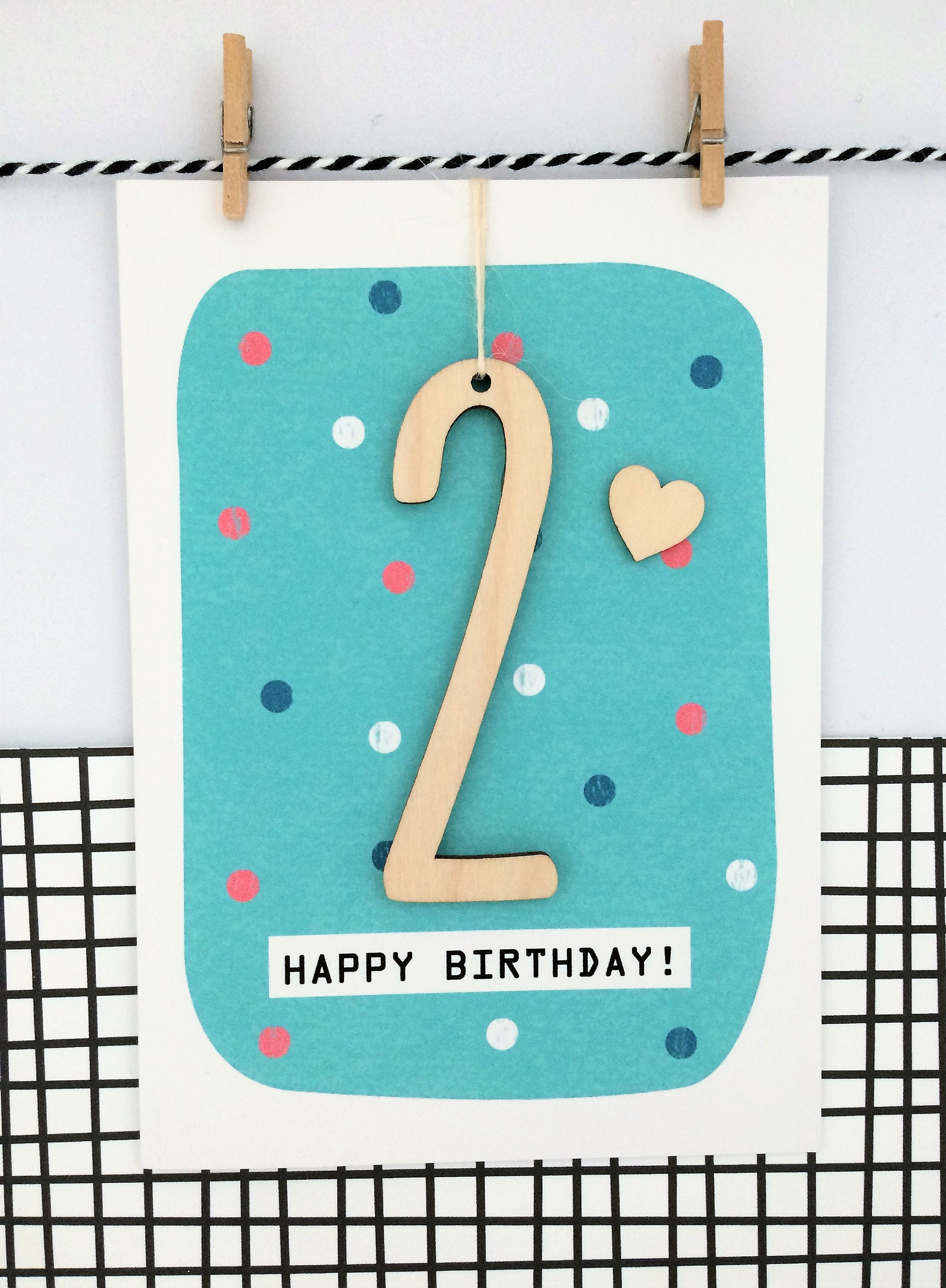 Age 2 Birthday Card 2nd Birthday Card | Etsy