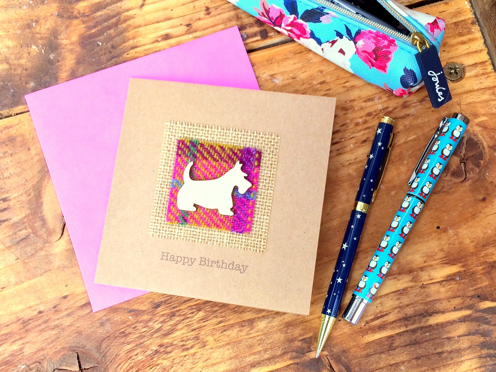Harris Tweed Stag Birthday Card Handmade Scottish - Etsy UK