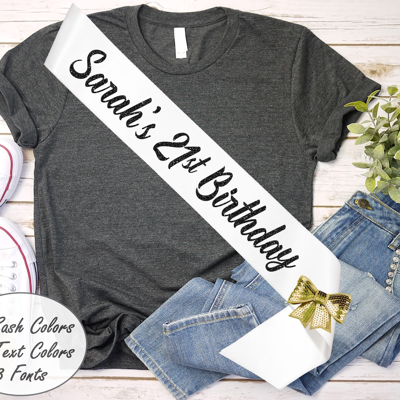 Custom Birthday Sash - Etsy