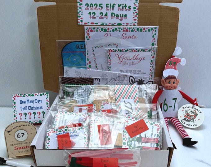 Six Seven Elf Kit - 12, 24 Day Kit - Elf Accessories & Elf Props - Elf ...
