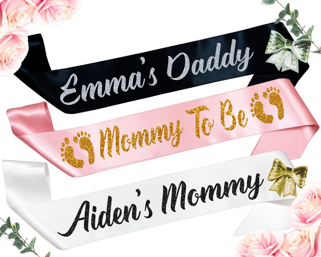 Personalized Baby Shower Sash - Mom to Be Sash - Mommy to Be Sash - Its ...