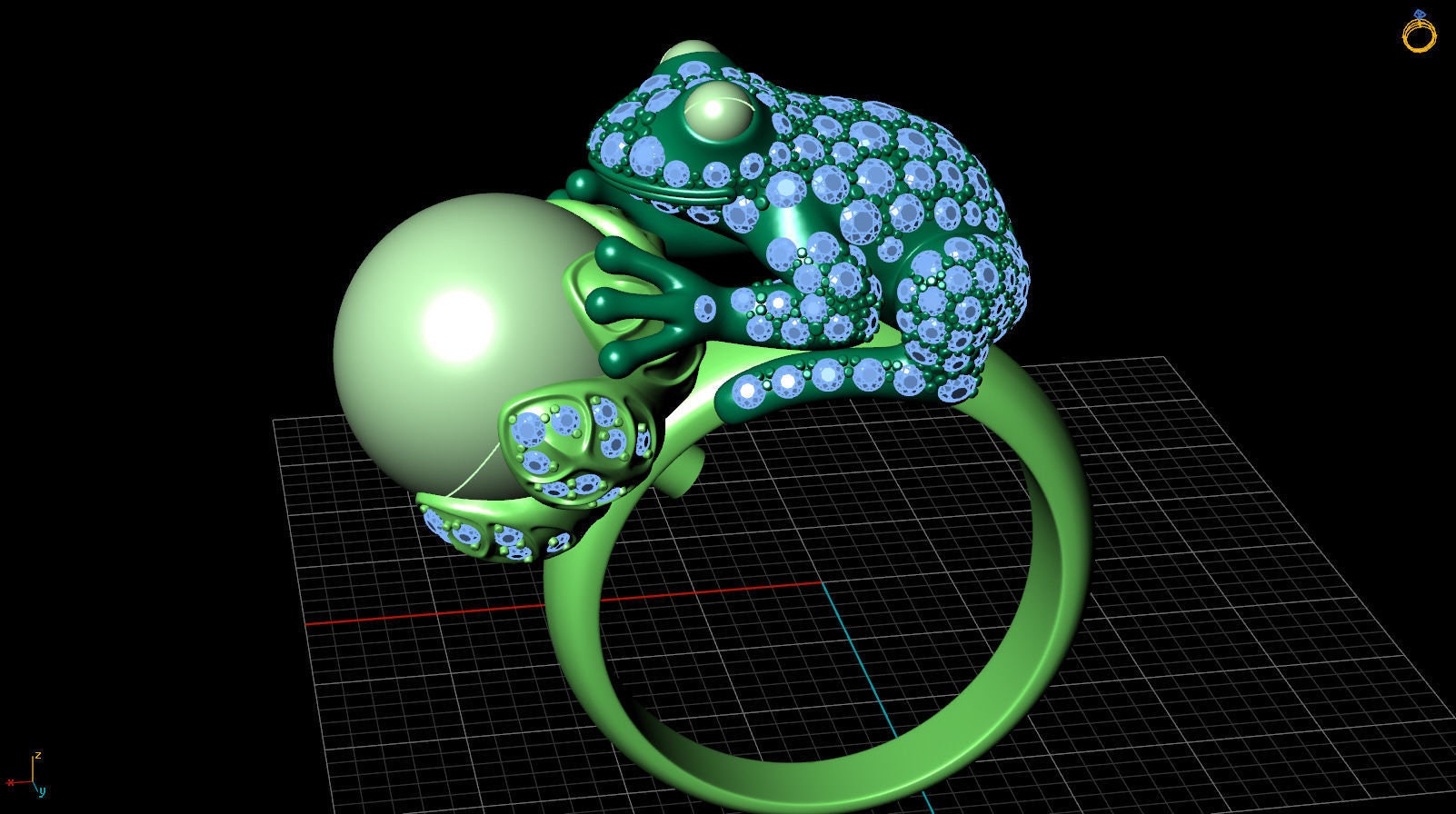 Animalier Frog Ring 18kt White Yellow Emeralds Rubies Made in - Etsy