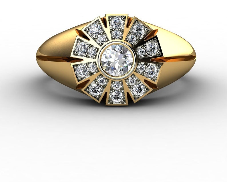 Ring mann 18kt gold unisex diamanten mode geschenk design stil ...