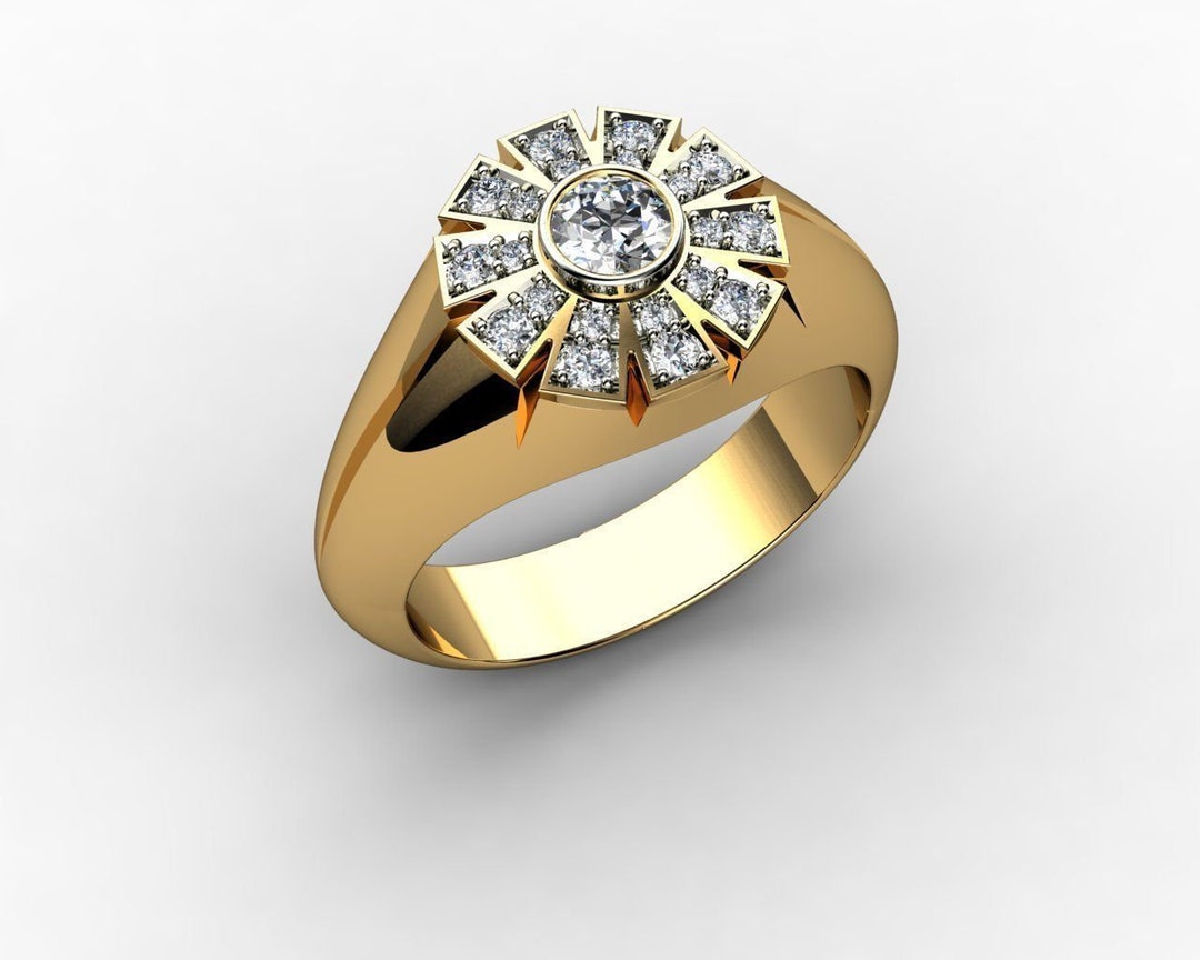 Ring mann 18kt gold unisex diamanten mode geschenk design stil ...