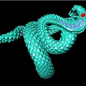 Cobra Ring 18kt Gold Silver Diamonds Rubies Animalier Snake Aggressive ...