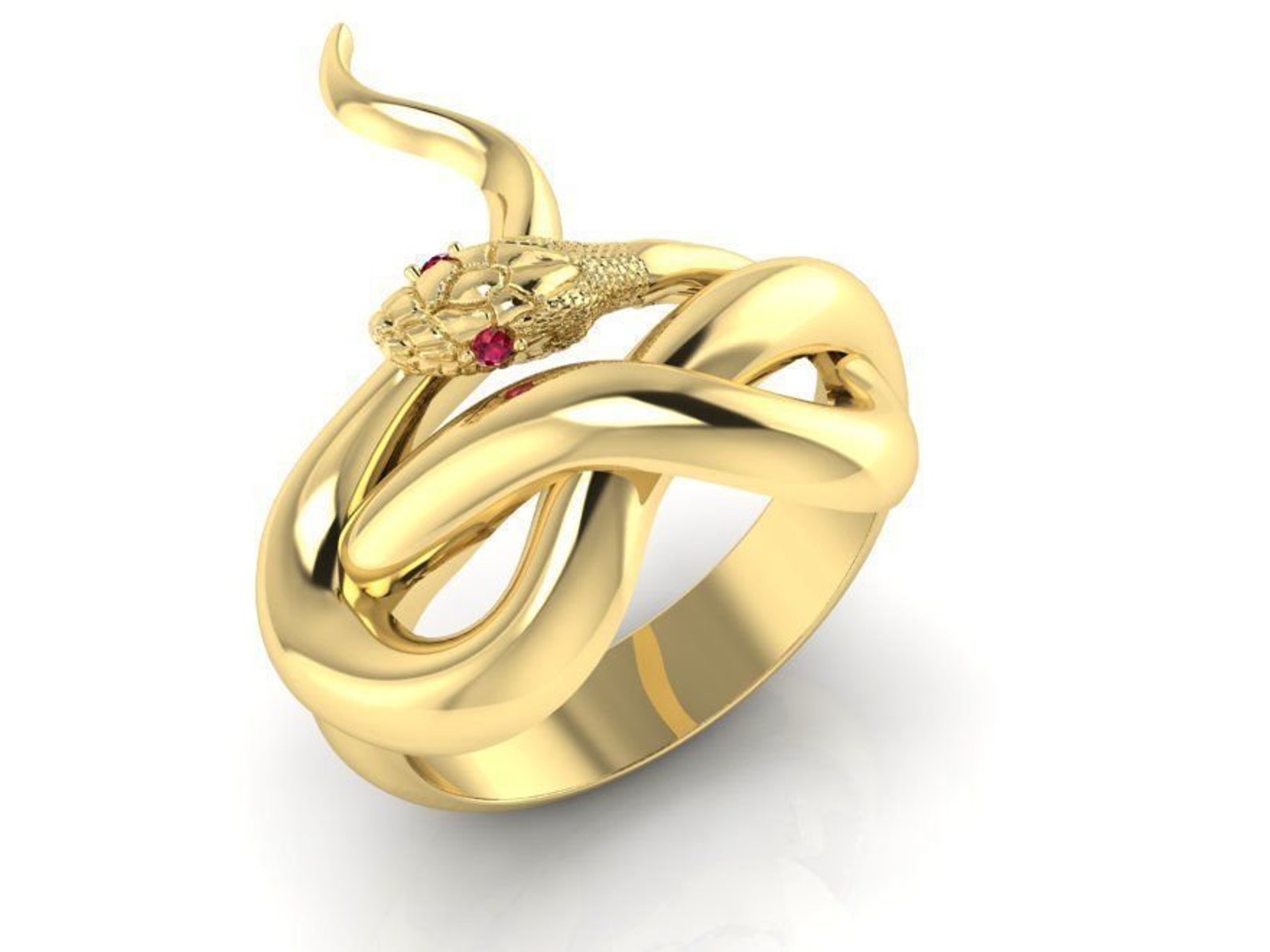 Snake Ring 18kt Gold Gift Woman Symbol Ancient Female Strength - Etsy
