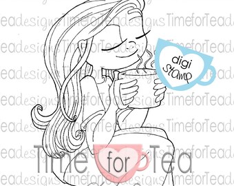 Tea time stamp | Etsy