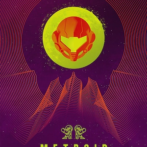 Metroid Art Print Nintendo Poster Design Retro Sci-fi Style - Etsy