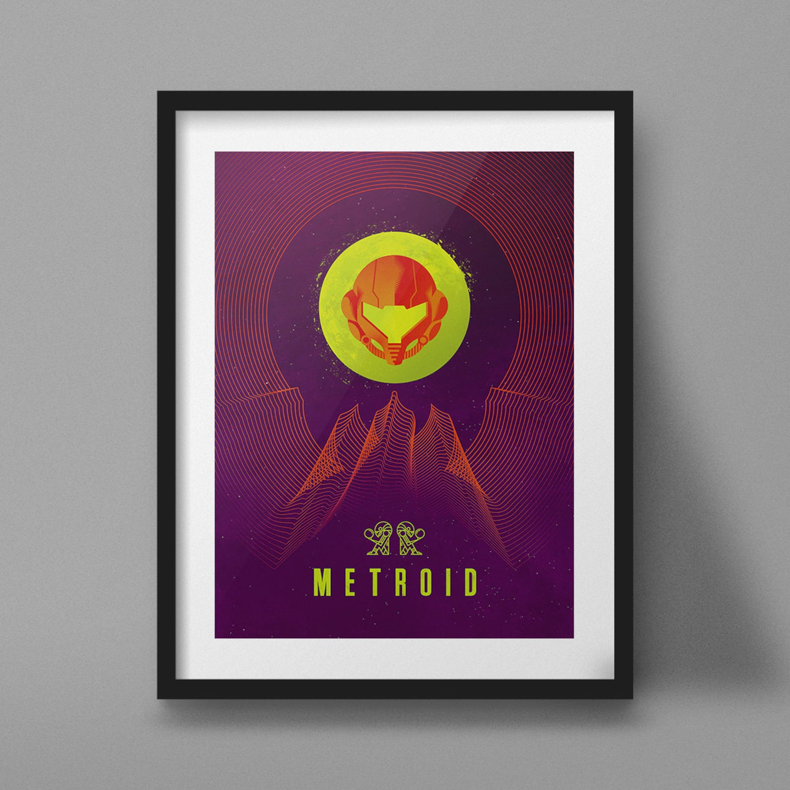 Metroid Art Print Nintendo Poster Design Retro Sci-fi Style - Etsy