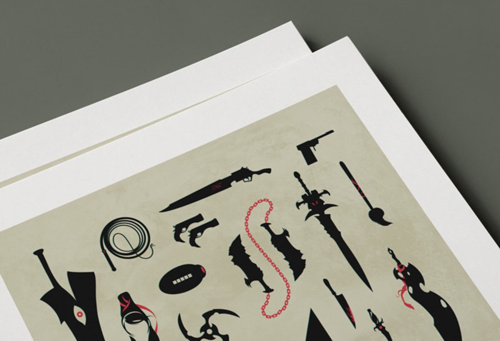 Video Game Weapons Gaming Swords Guns Collage Print Poster - Etsy