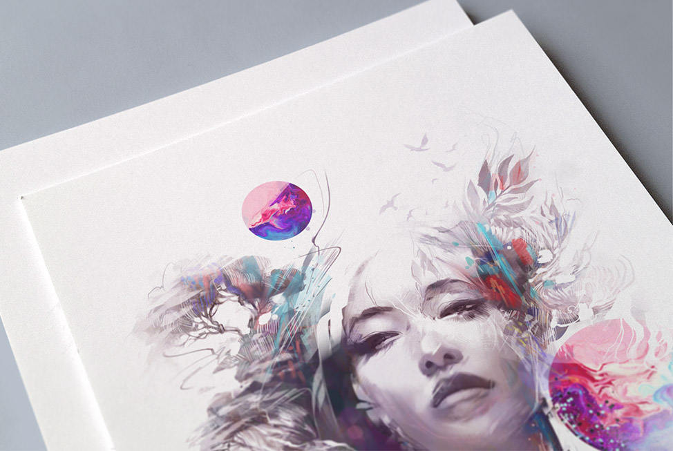 Leaves Foliage Abstract Portrait Drawing Botanical Art Print | Etsy