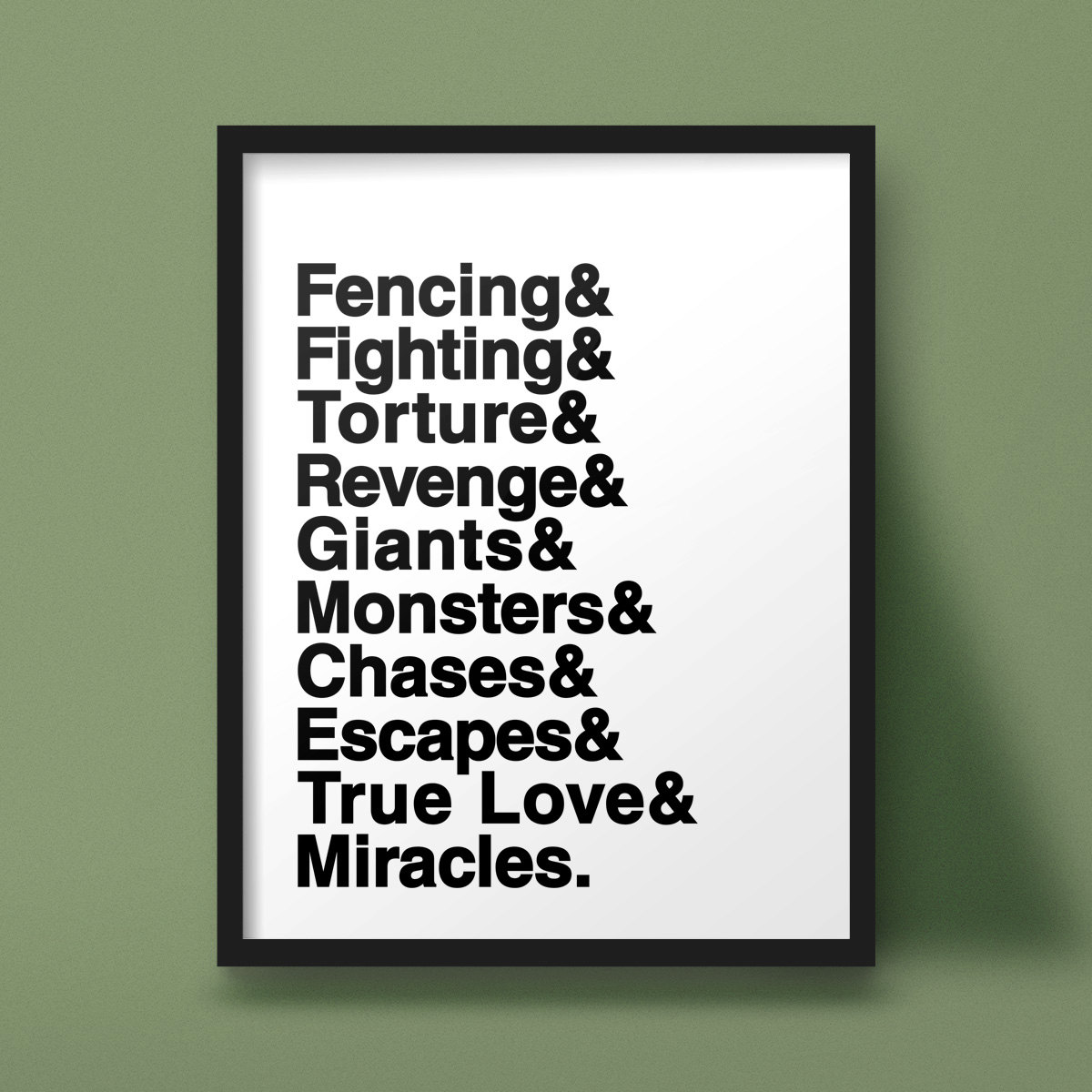 Princess Bride Typographic Poster Fencing Fighting Torture - Etsy
