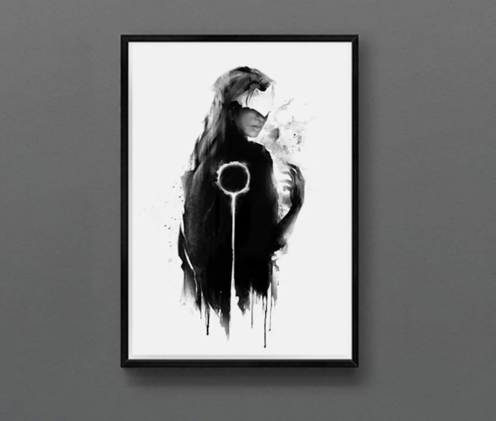 Fire Keeper Inkbrush Art Print Video Game Design Poster 11 X - Etsy