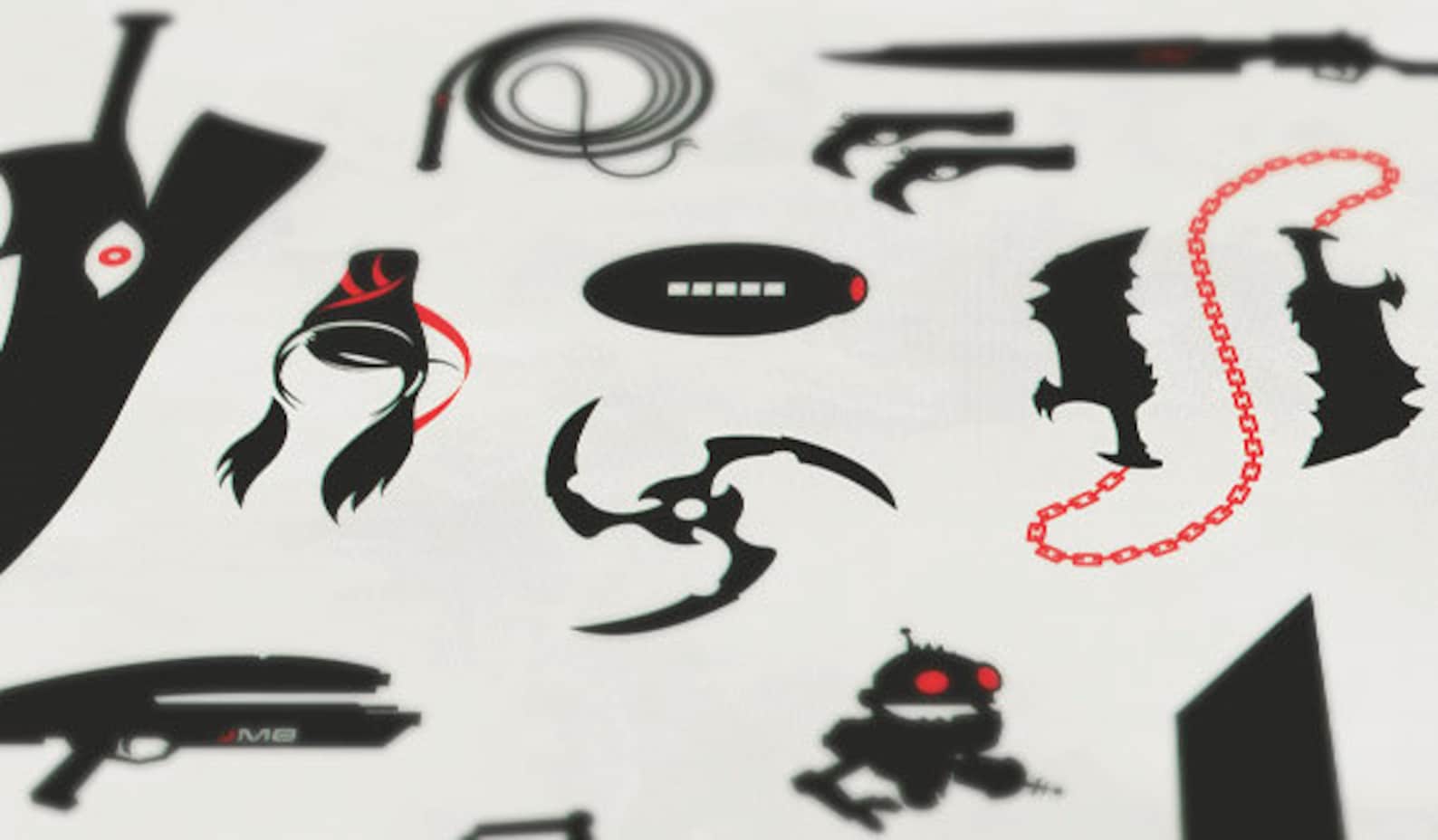 Video Game Weapons Gaming Swords Guns Collage Print Poster - Etsy