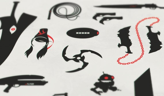 Video Game Weapons Gaming Swords Guns Collage Print Poster - Etsy