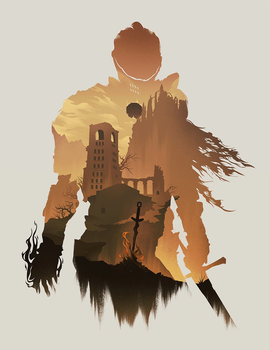 Souls Art Print Game Poster Knight Design - Etsy