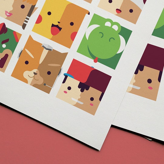 Nintendo Characters Cute Modern Geek Art Premium Matte Vertical Posters ...