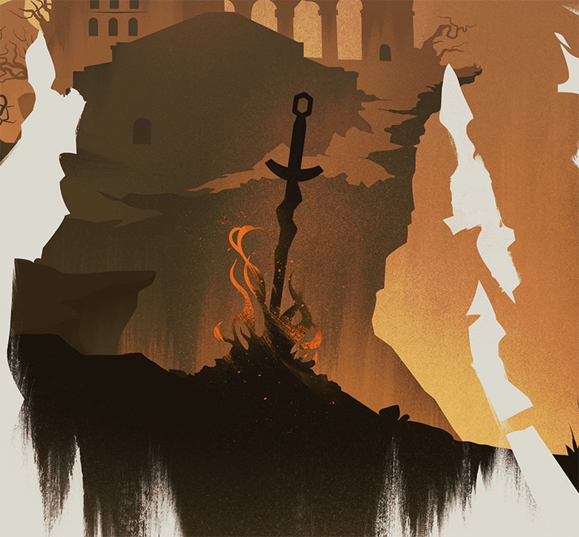 Souls Art Print Game Poster Knight Design - Etsy
